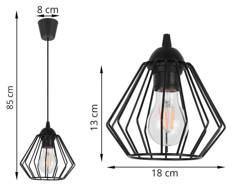 Závěsné svítidlo Nuvola 2, 1x drátěné stínítko (výběr ze 3 barev)