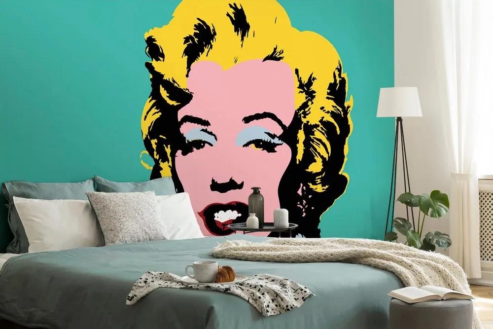 Tapeta ikonická Marilyn Monroe v pop art designu - 450x300