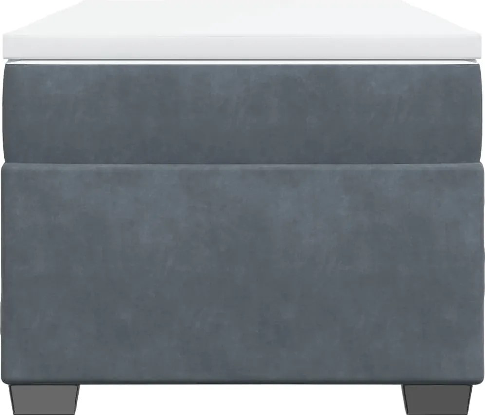 Box spring postel s matrací tmavě šedá 90x200 cm samet 3285258