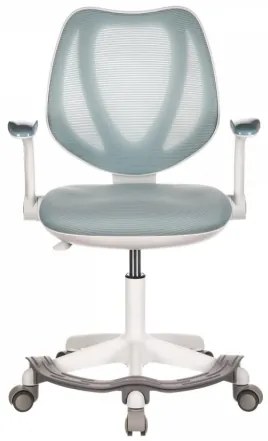 Dětská židle modrá síťovina bílý kříž podpěrka nohou KA-C806 BLUE