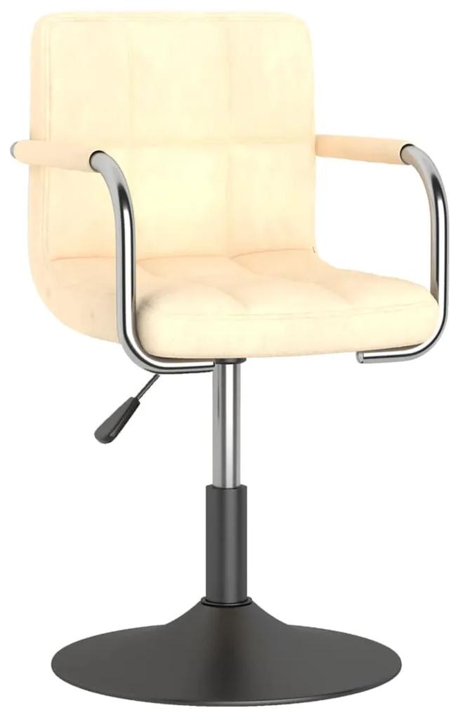 334605 vidaXL Barová stolička krémová samet