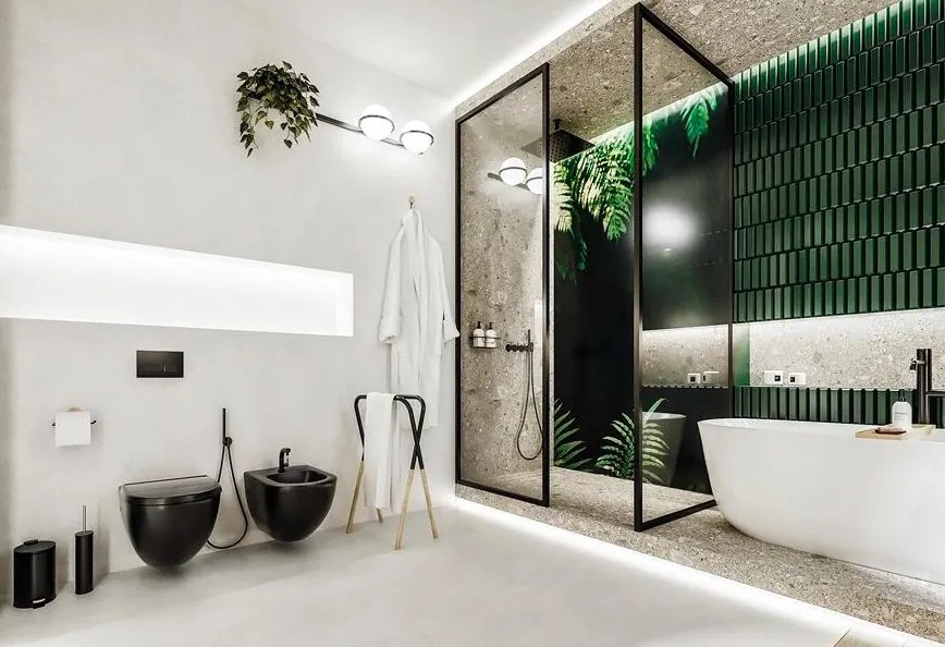 BISK Erga Basic, WC kartáč na postavení, černá matná, ERG-07510