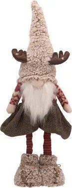 Vánoční dekorace elf béžová 55 cm