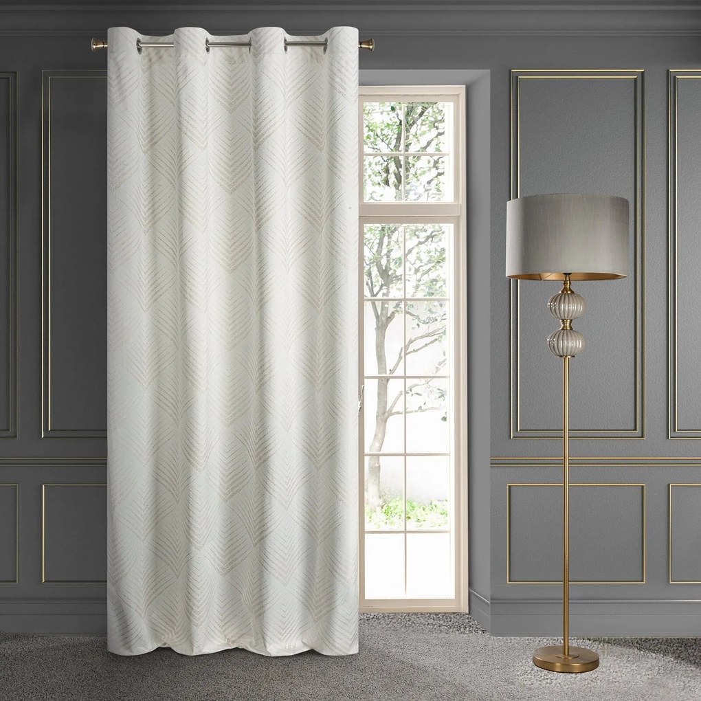 ZATEMŇOVACÍ ZÁVĚS NA KROUŽCÍCH LIMITED COLLECTION BLANCA 140X250 CM BÍLÁ