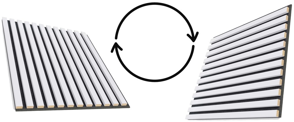 Lameo Akustický panel 3D na filcu - bílý 60x60cm