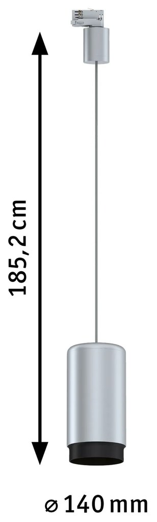 Paulmann 95403 Corus, matně chromové závěsné svítidlo, 1x50W E27, výška 27,2cm
