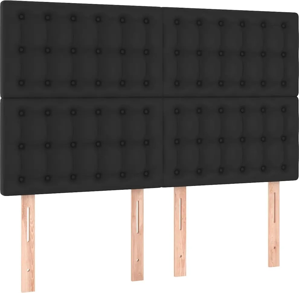 Box spring postel s matrací černá 140 x 190 cm umělá kůže 3132495