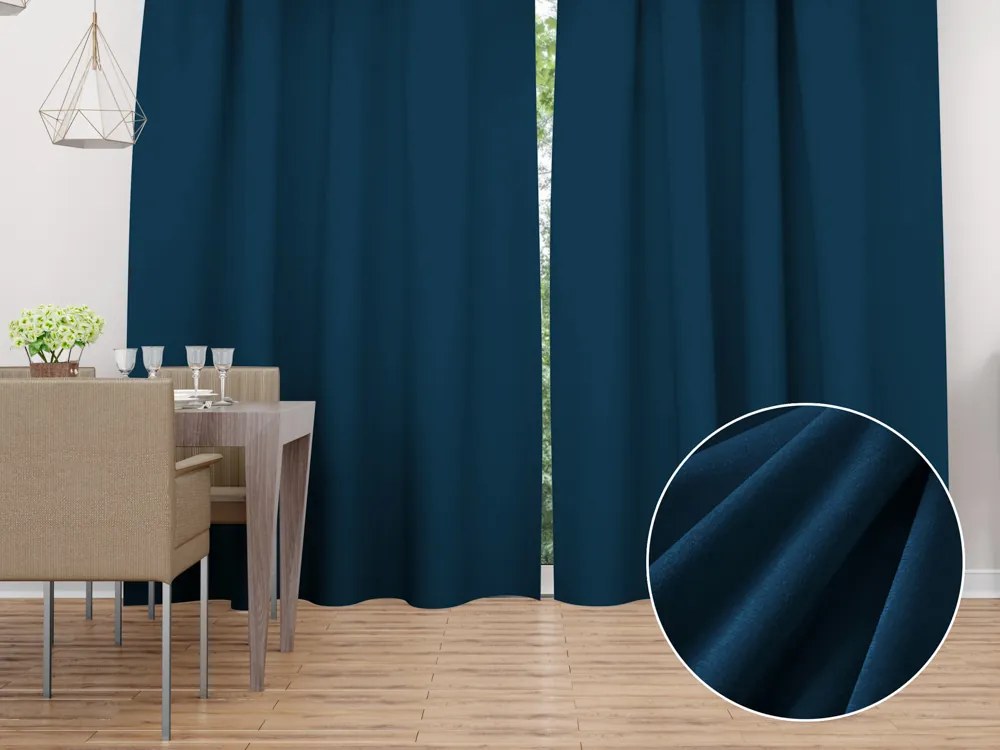Biante Sametový závěs Velvet Premium SVP-001 Petrolejově modrý - šířka 135 cm 135x250 cm