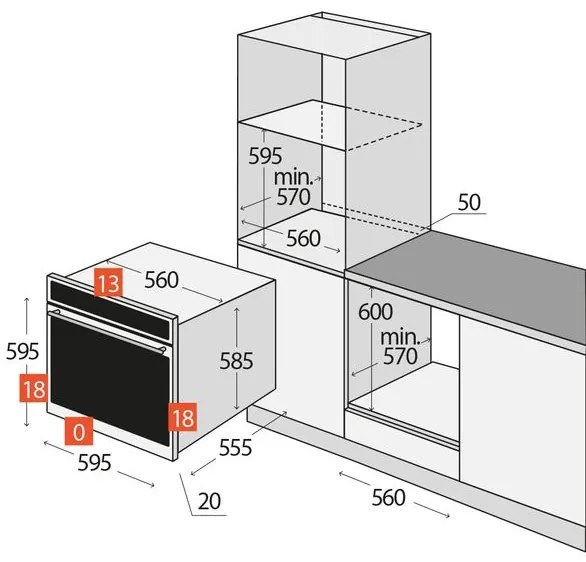 Concept Set ETV5560 Vestavná trouba + SDV3360n Sklokeramická varná deska