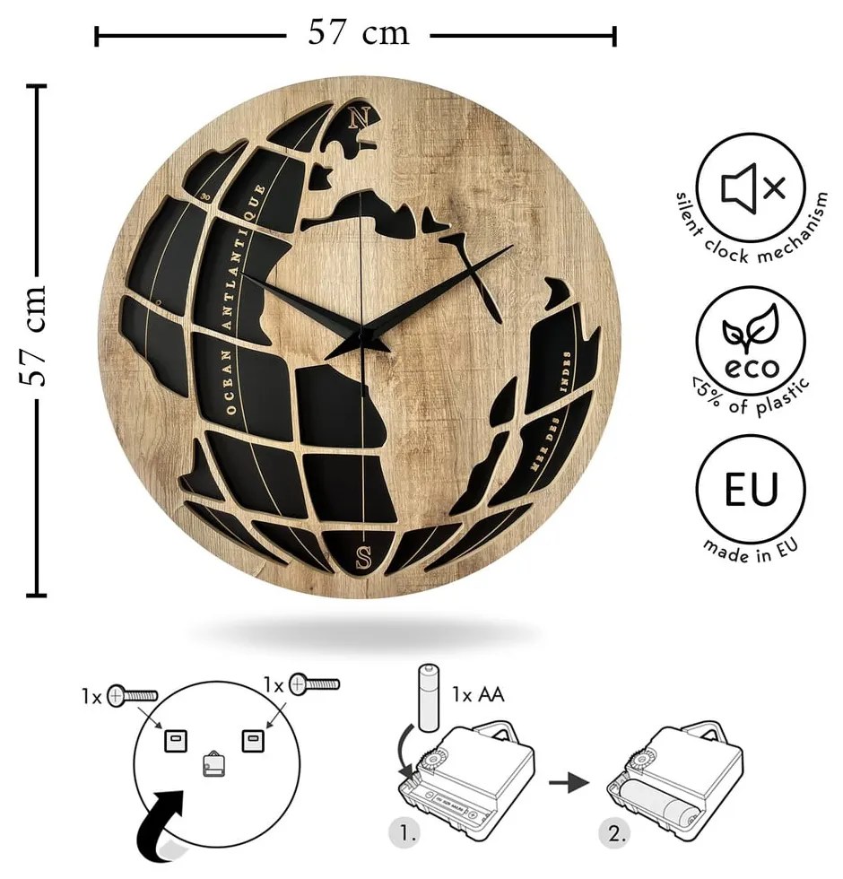 Nástěnné hodiny ø 57 cm Oliver – Styler