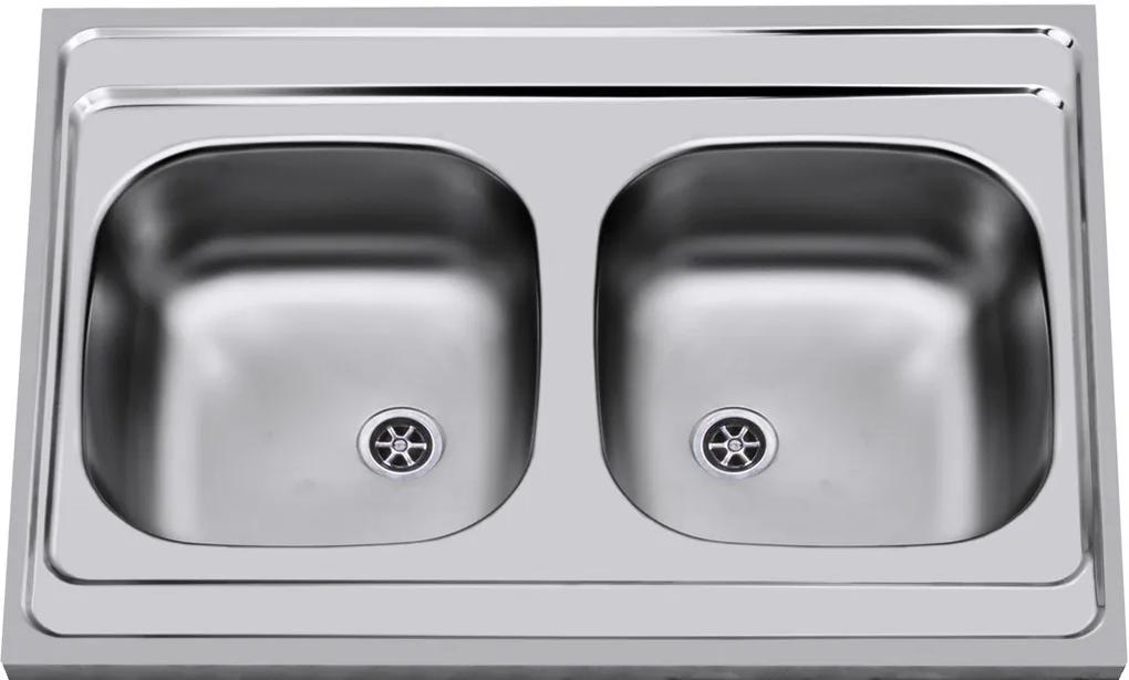 Sinks CLP-A 800 DUO M 0,5mm matný (RDCPM80060025M) Sinks