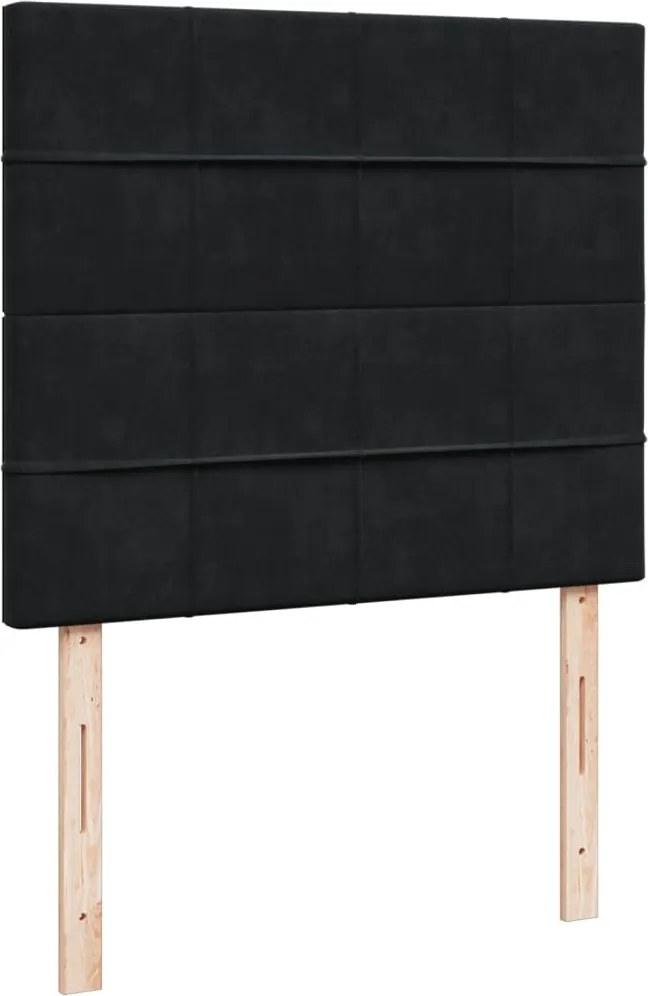 Box spring postel s matrací černá 120 x 190 cm samet 3293160