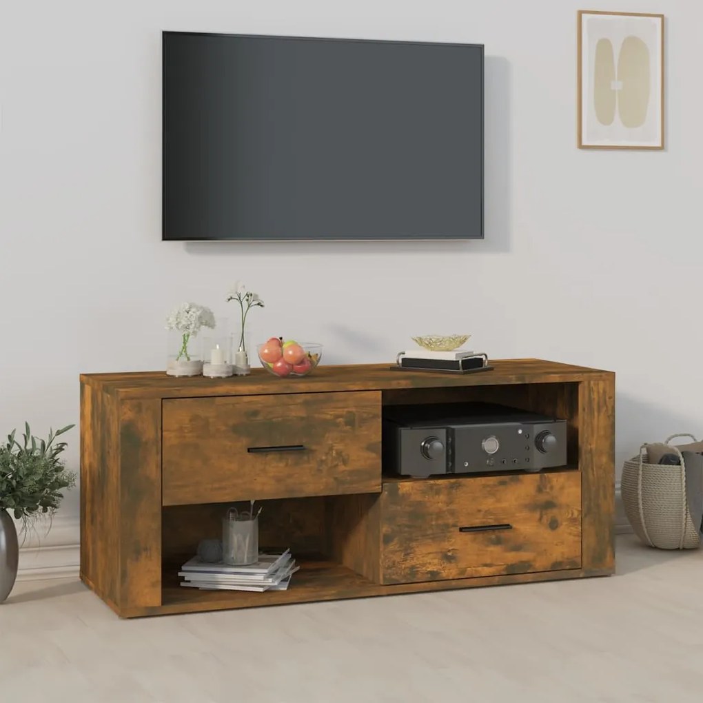TV skříňka kouřový dub 100 x 35 x 40 cm kompozitní dřevo