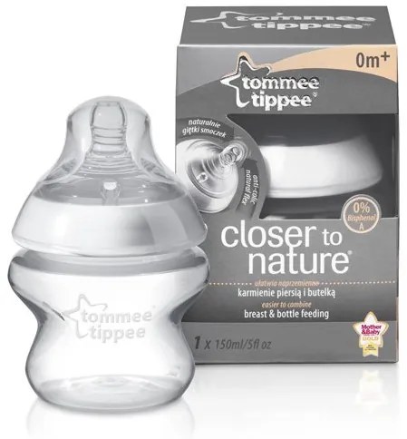 Tommee Tippee Kojenecká láhev C2N 150 ml se savičkou s pomalým průtokem