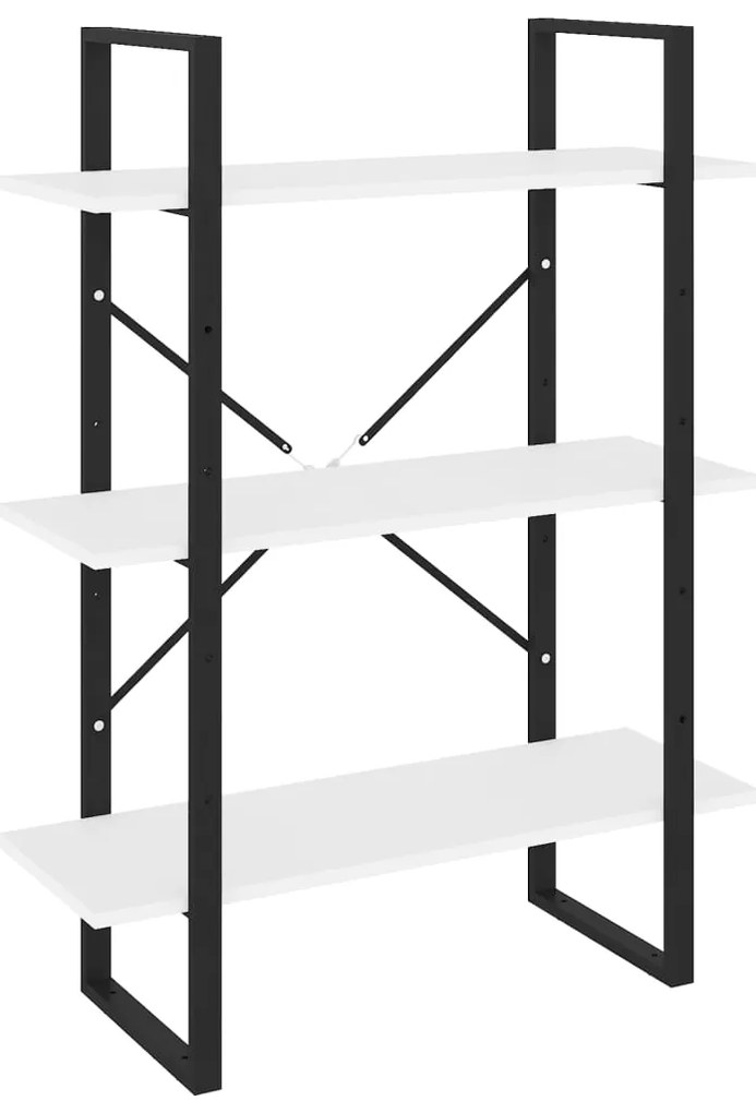 vidaXL Knihovna bílá 80 x 30 x 105 cm dřevotříska
