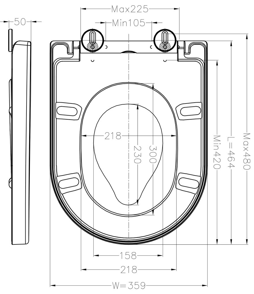 WC prkénko s integrovaným dětským sedátkem U1006