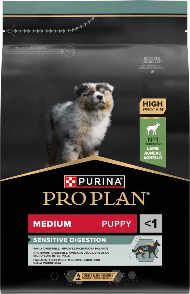 PRO PLAN Medium Puppy Sensitive Digestion Granule pro štěňata jehněčí 3 kg