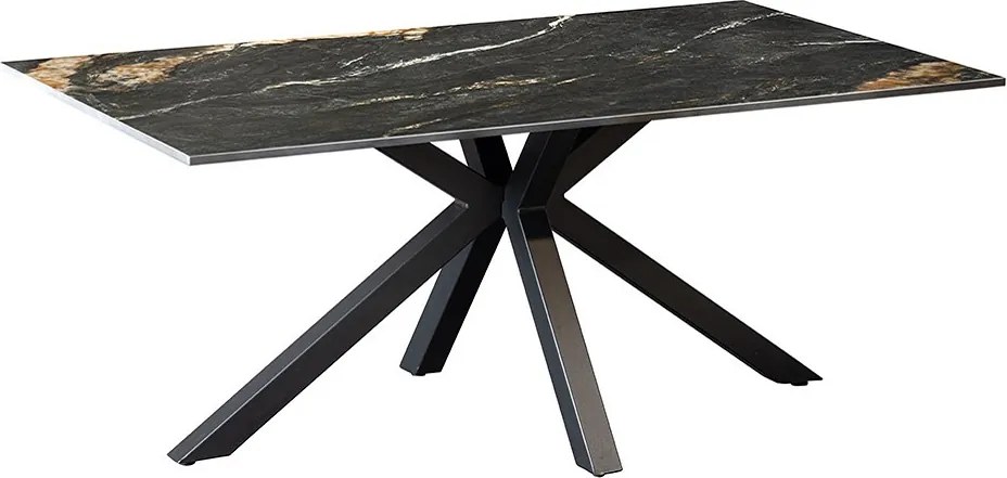 Keramický konferenční stolek Fabrico 100 cm černý / pískový