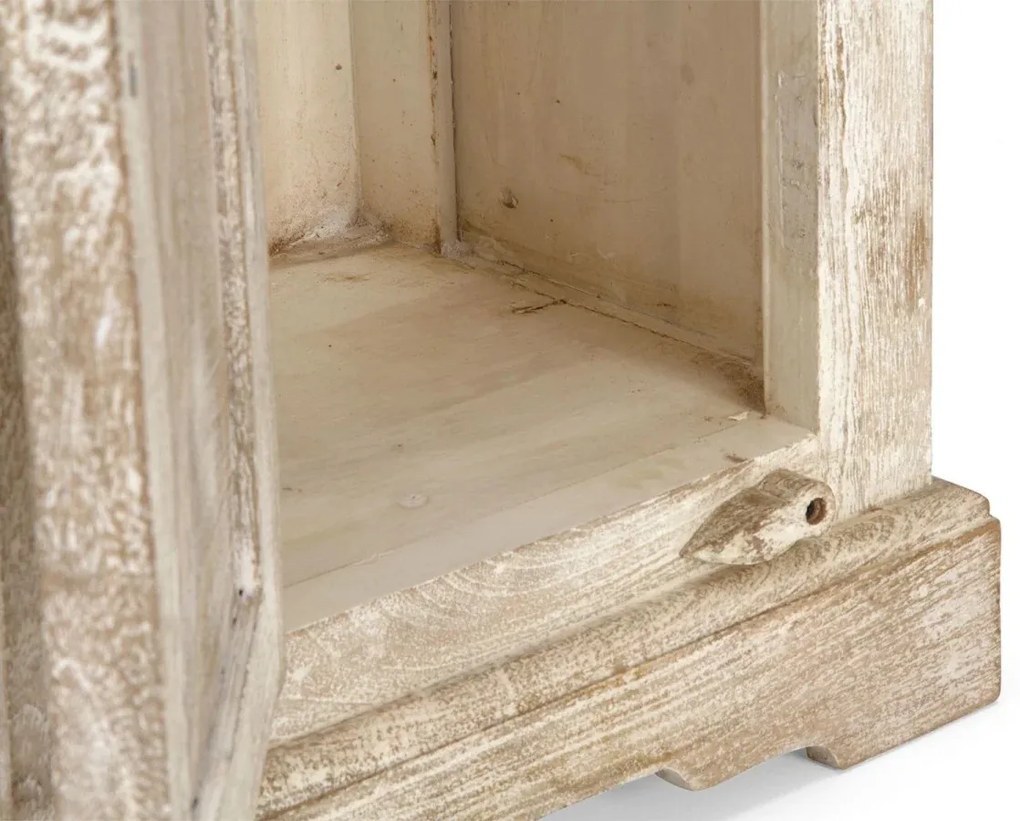 furniture-nabytek.cz - Masivní koupelnová spodní skříňka Patinor z mangového dřeva, lakovaná, přírodní barva – 48×33×80 cm
