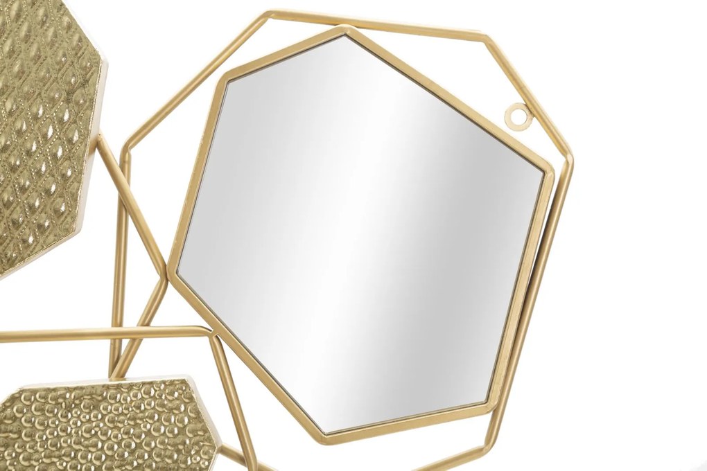 Mauro Ferretti Zlaté nástěnné zrcadlo Stomos, 91x4x52 cm