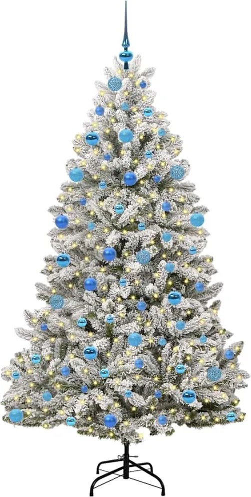 Umělý vánoční stromeček 180 cm 300 LED Teplá bílá PVC a ocel 3395755