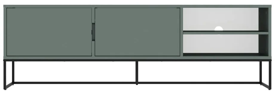 Šedozelený TV stolek 176x57 cm Lipp - Tenzo