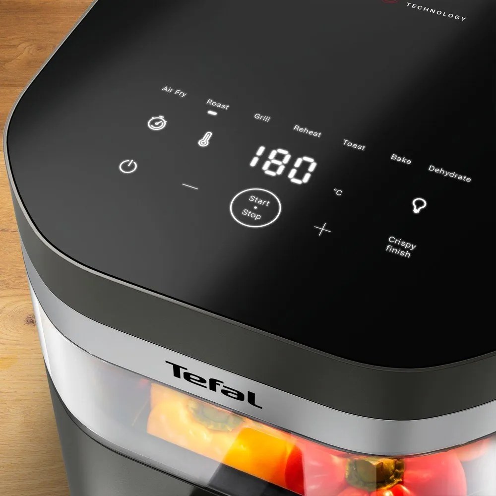 Tmavě šedá horkovzdušná fritéza Infrared EY832HE0 – Tefal
