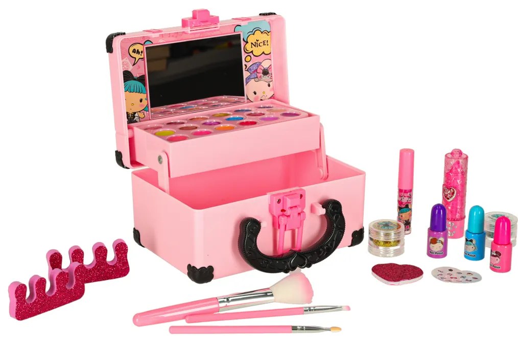 Creative Corner Sada na líčení a nehty make-up kosmetika stíny laky kufřík