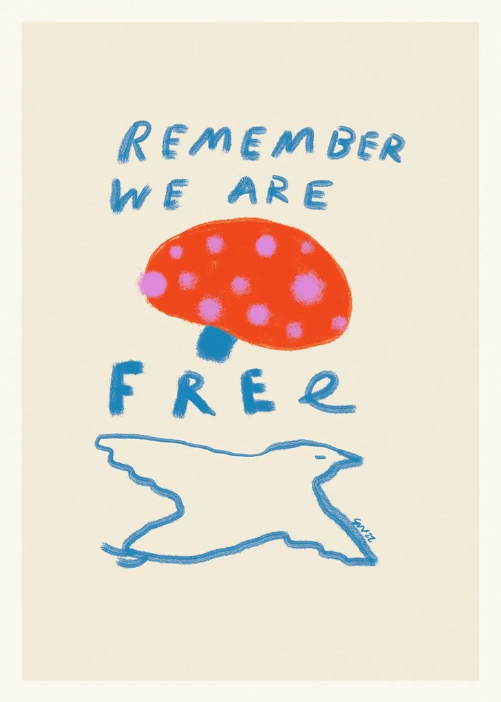 The Poster Club Plakát Remember You are Free by Das Rotes Rabbit 21x29,7 (A4)