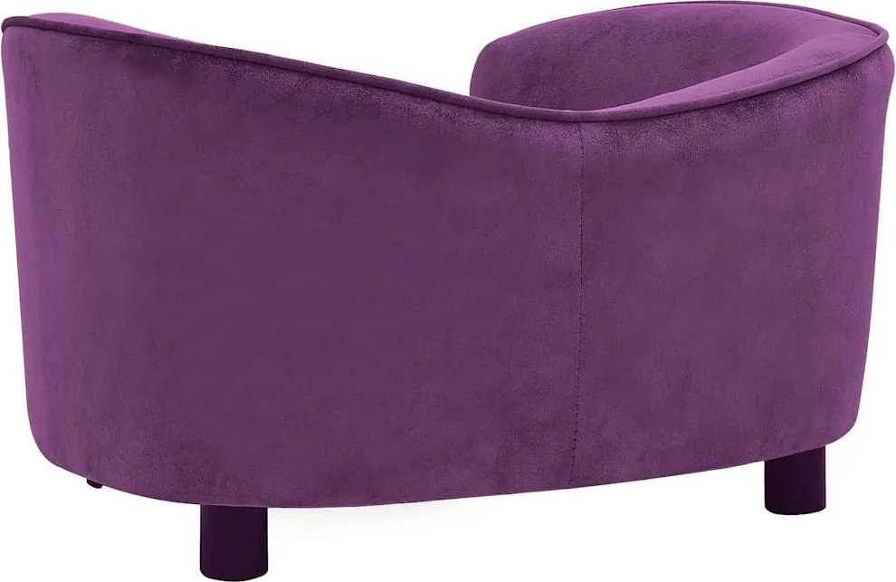 Pohovka pro psy vínová 69 x 49 x 40 cm plyš 171024