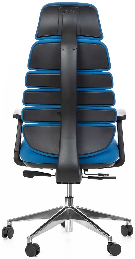 MERCURY Ergonomická kancelářská židle WORKEASE - modrá látka
