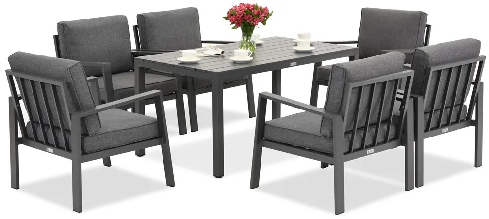 Hliníkový zahradní nábytek Zakintos Premium 6 antracit Garden Point