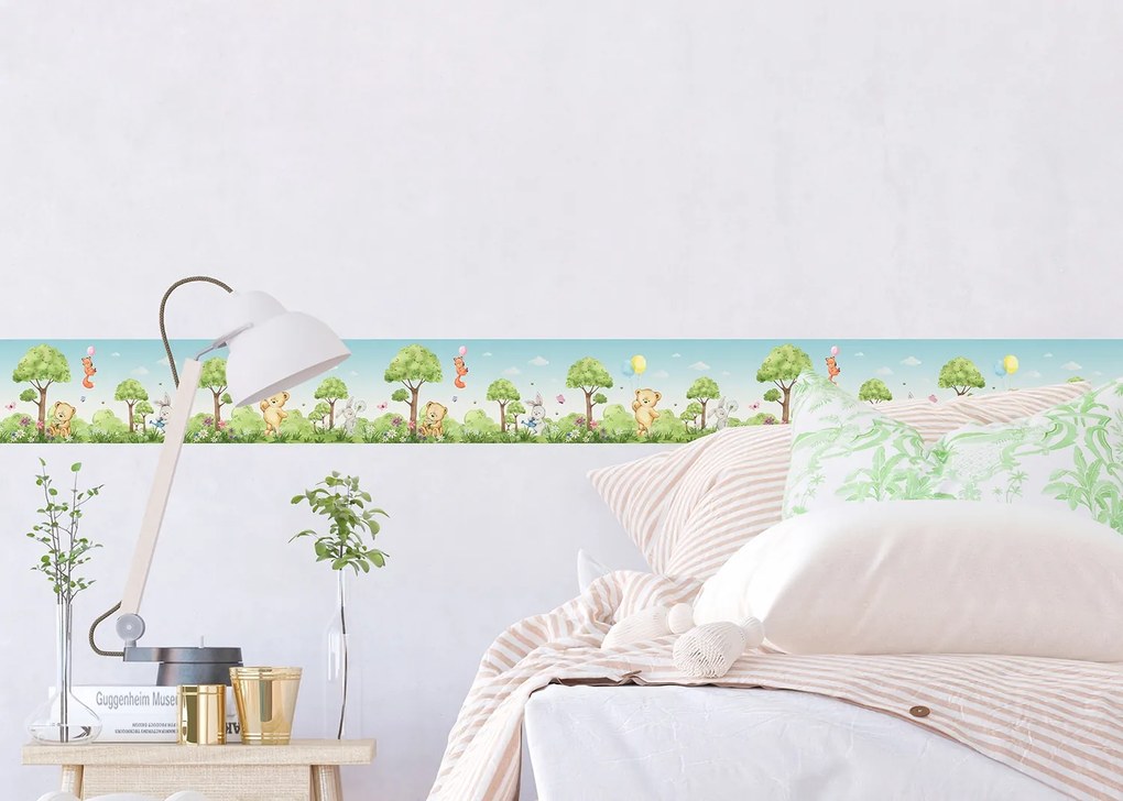Dětská samolepící bordura na zeď Medvídek | 5 m x 13.8 cm | DWBD8173