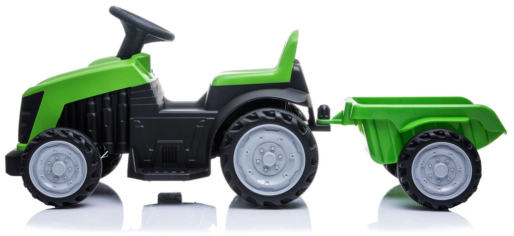 Elektrické autíčko Mini traktor s přívěsem zelené