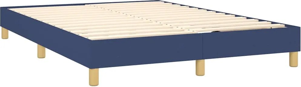 Box spring postel s matrací modrá 140x200 cm textil 3126971