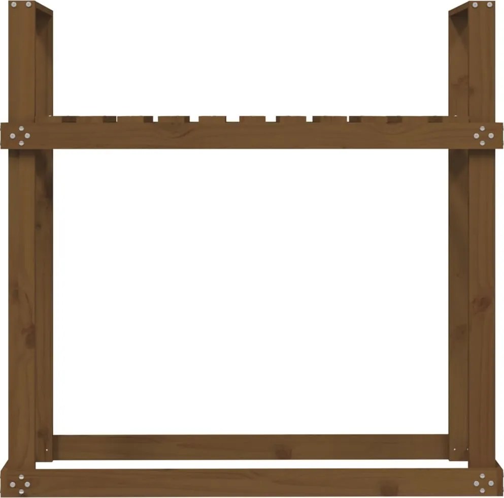 vidaXL Stojan na dřevo černý 110 x 35 x 108,5 cm masivní borovice [823860] Barva: Šedá borovice