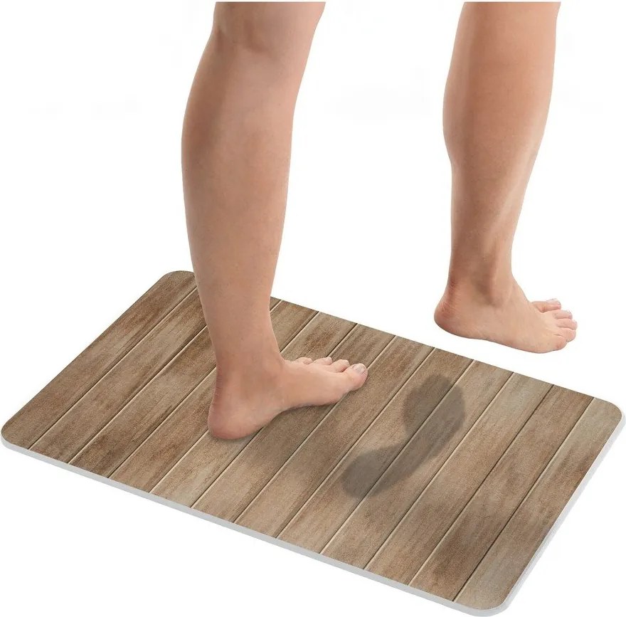 Z křemeliny koupelnová předložka v tmavě přírodní barvě 39x60 cm Argiri – Wenko