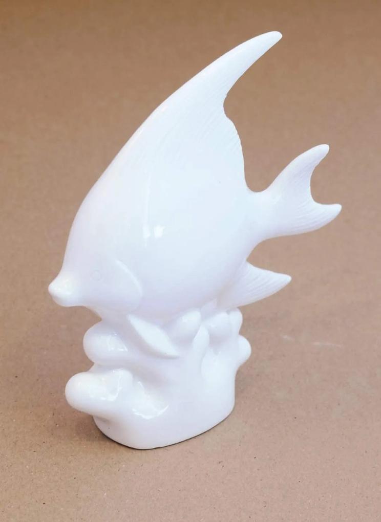 HGD CS24-1618 Porcelánová rybí figurka bílá