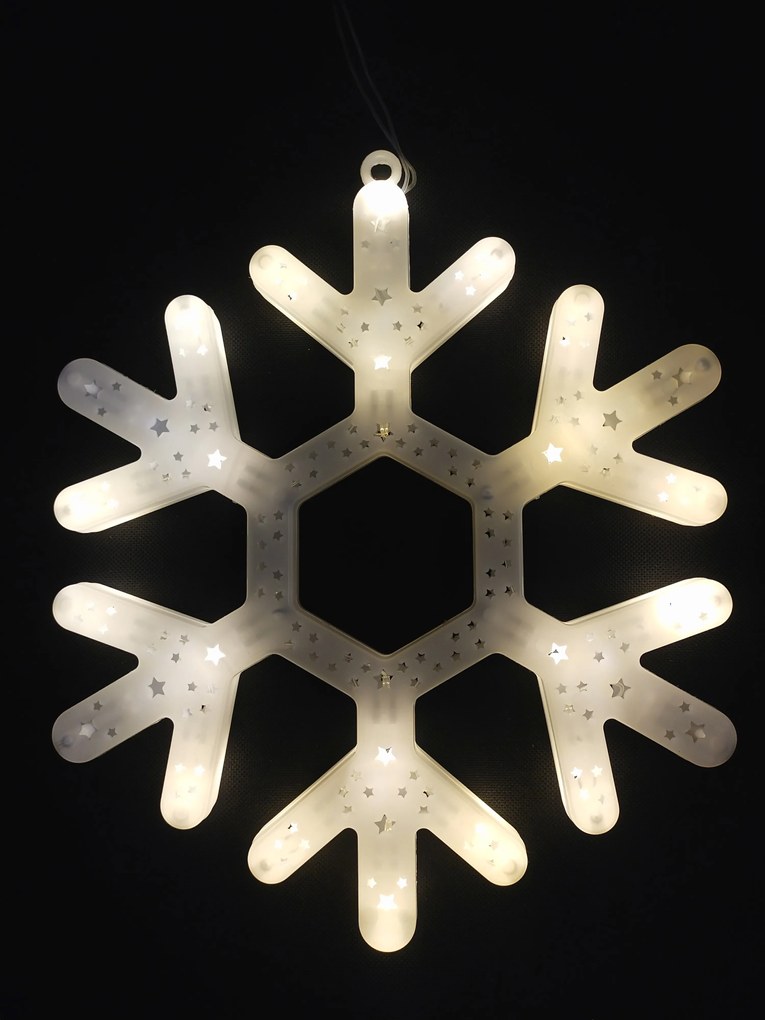 Vánoční svítící LED dekorace - Sněhová vločka, různé barvy a velikosti Barva: Teplá bílá, Velikost (cm): 40cm