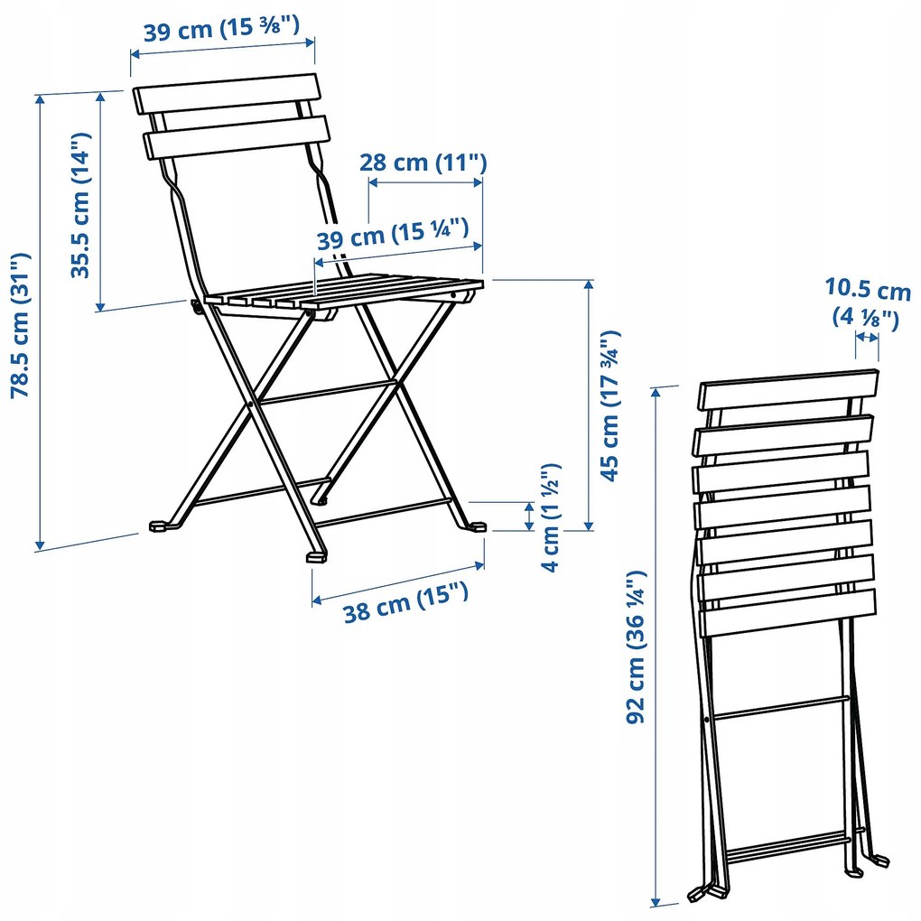 Zahradní židle Ikea kovově zelená