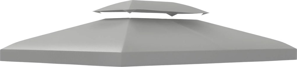 Náhradní střecha Outsunny pro kovový pavilon 3x4m, voděodolná střecha s dvojitou střechou, náhradní kryt pro zahradní pavilon, párty stan, altán, poly