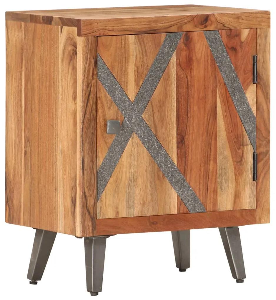 286546 vidaXL Noční stolek 40 x 30 x 50 cm masivní akáciové dřevo