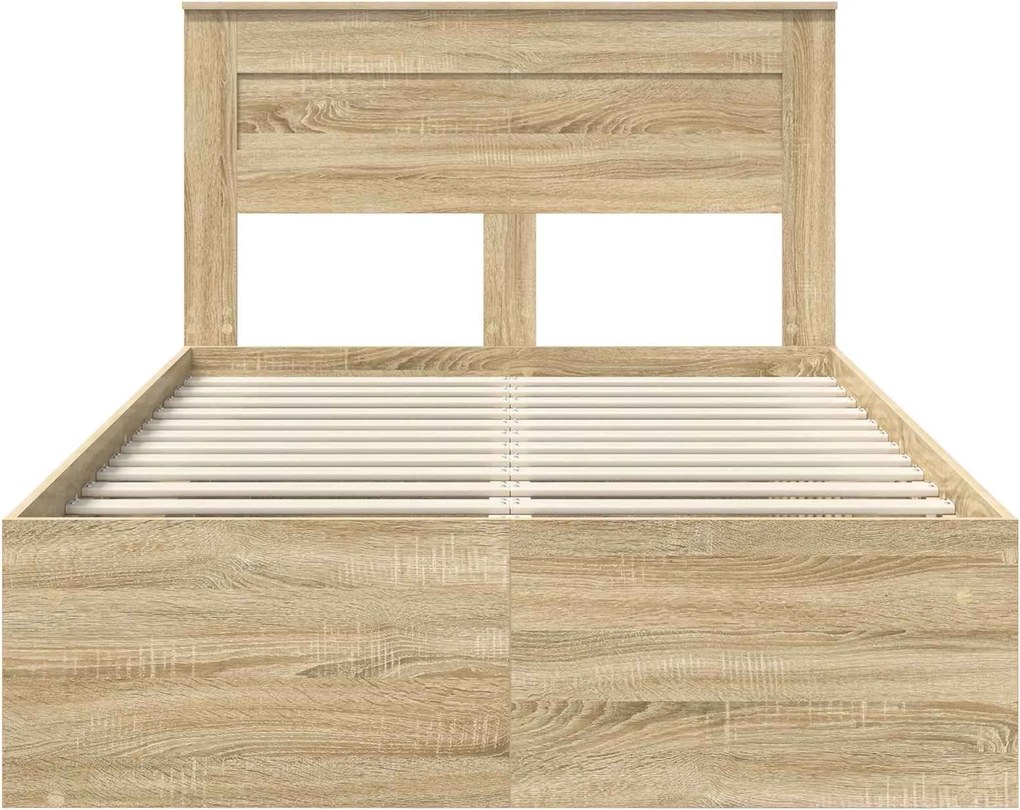 Rám postele s čelo Sonoma 120 x 200 cm Masivní borové dřevo 3409785