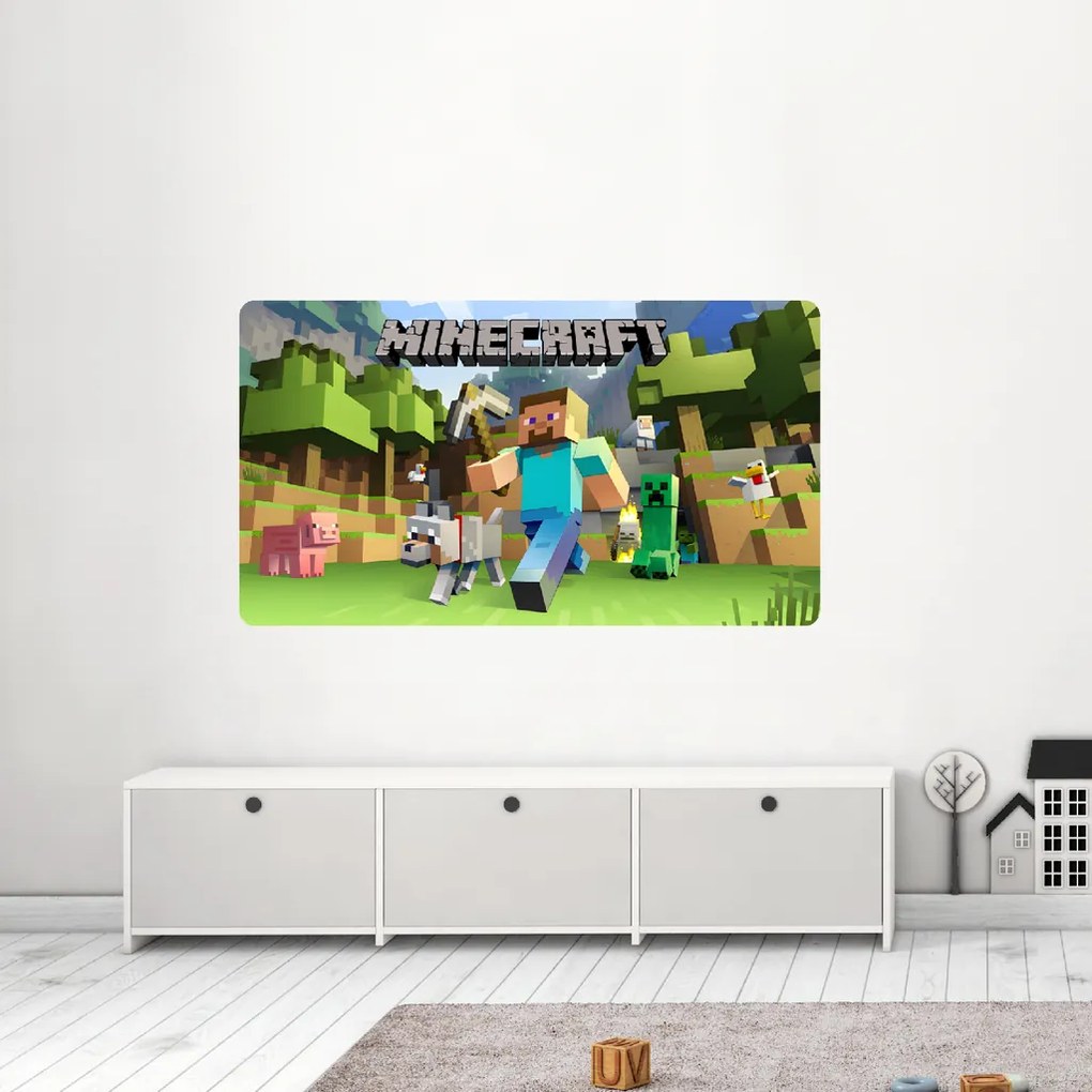 PIPPER. Textilní samolepka na zeď "Minecraft" Velikost: 40cm