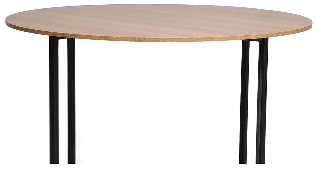 Kulatý jídelní stůl Alto 120 cm dub přírodní/černý