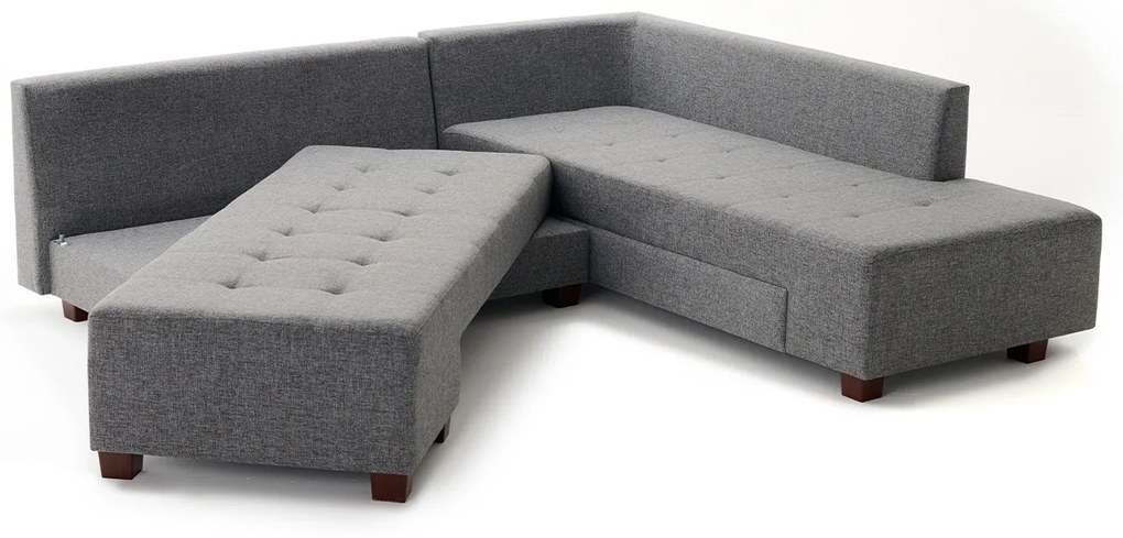 Atelier del sofa Rozkládací rohová pohovka MANAMA šedá pravý roh 825BLC1181