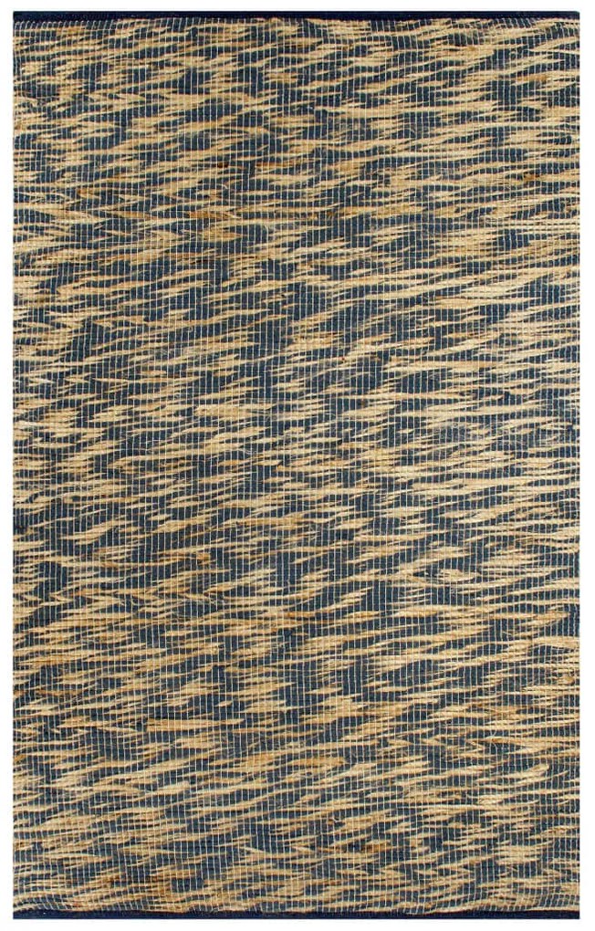 133744 vidaXL Ručně vyráběný koberec juta modrý a přírodní 120 x 180 cm