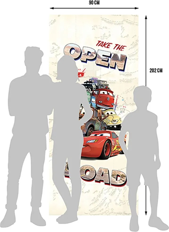 Dětská vliesová fototapeta na zed' Auta Volná Cesta, Disney | 90 x 202 cm | DFTDNV 5476