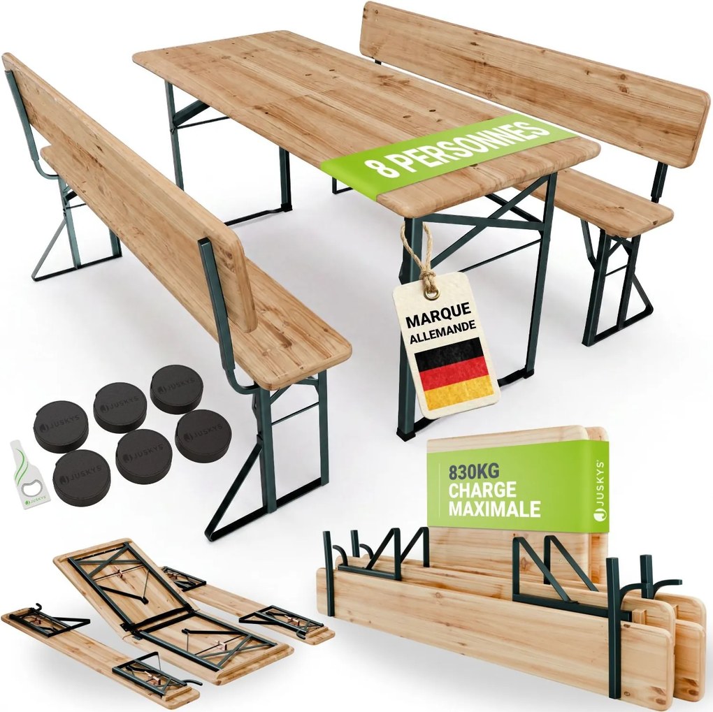Juskys Skládací pivní set Kempten pro 8 osob