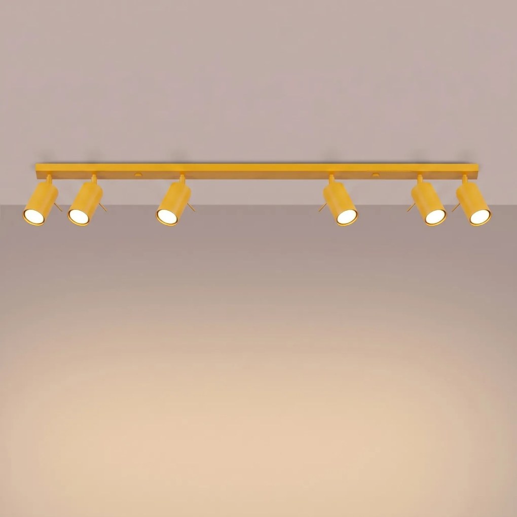 Sollux Lighting Stropní svítidlo RING 6L žluté